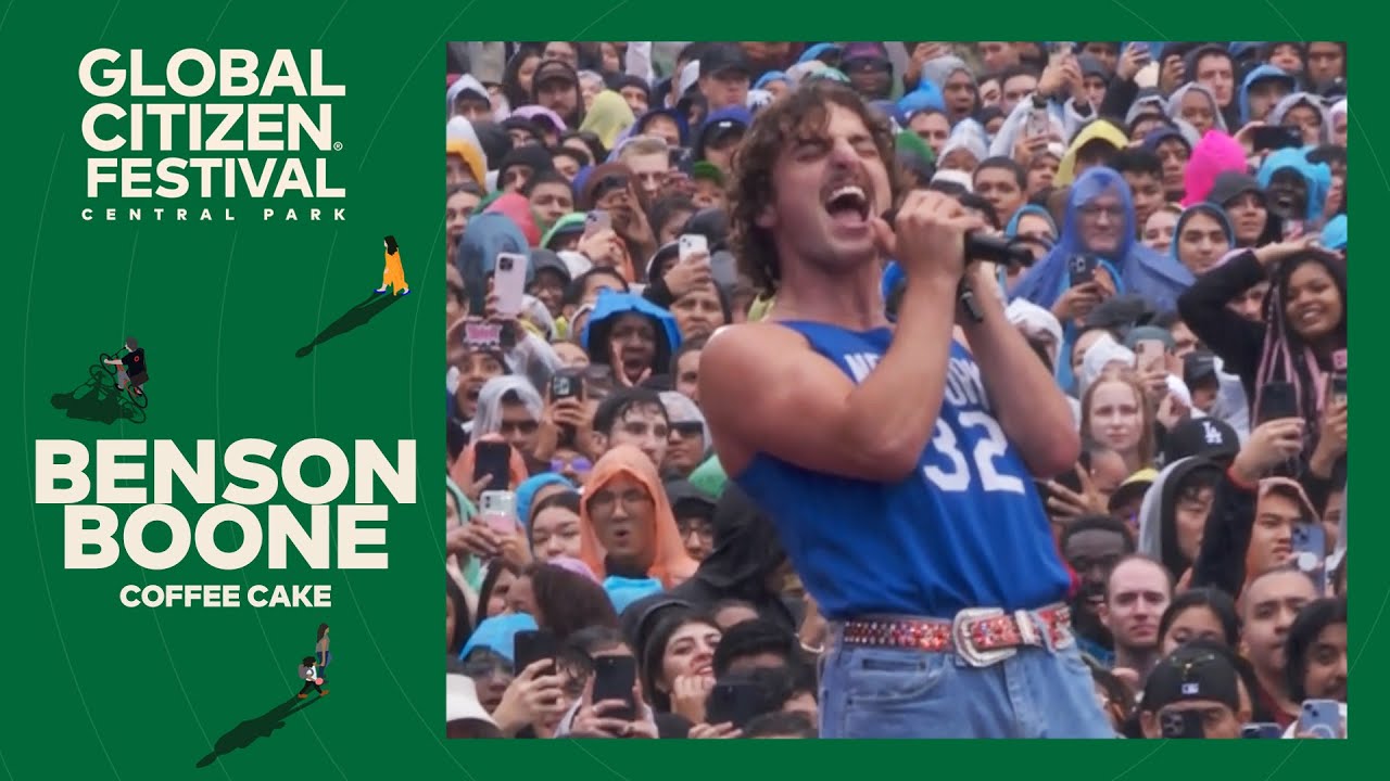 Musician Benson Boone performs Coffee Cake | Global Citizen Festival ...